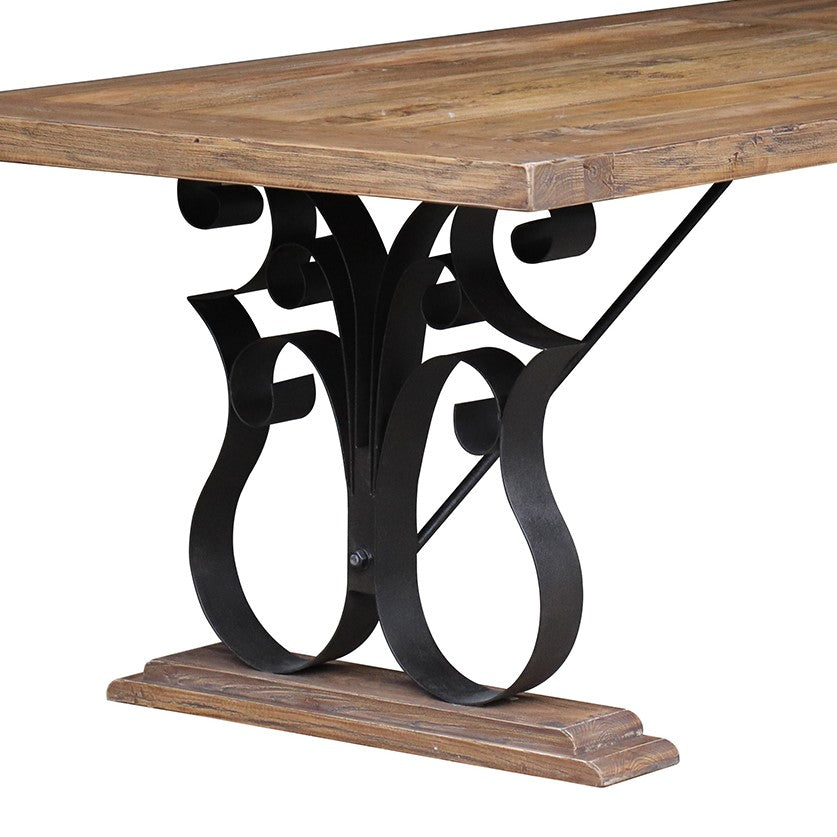 Armada 2.4M Dining Table with Iron Legs - Alliance Furniture