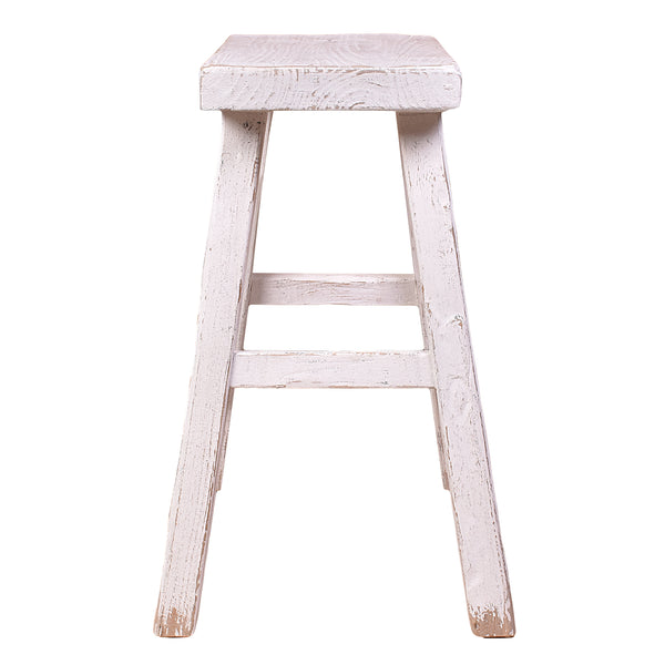 Homestead Stool Rectangle - White - Alliance Furniture