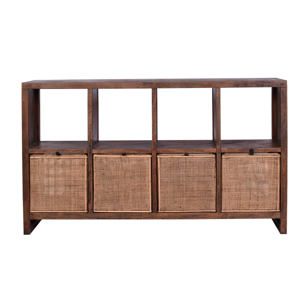 Java Low Bookcase in Honey Brown - Alliance Furniture