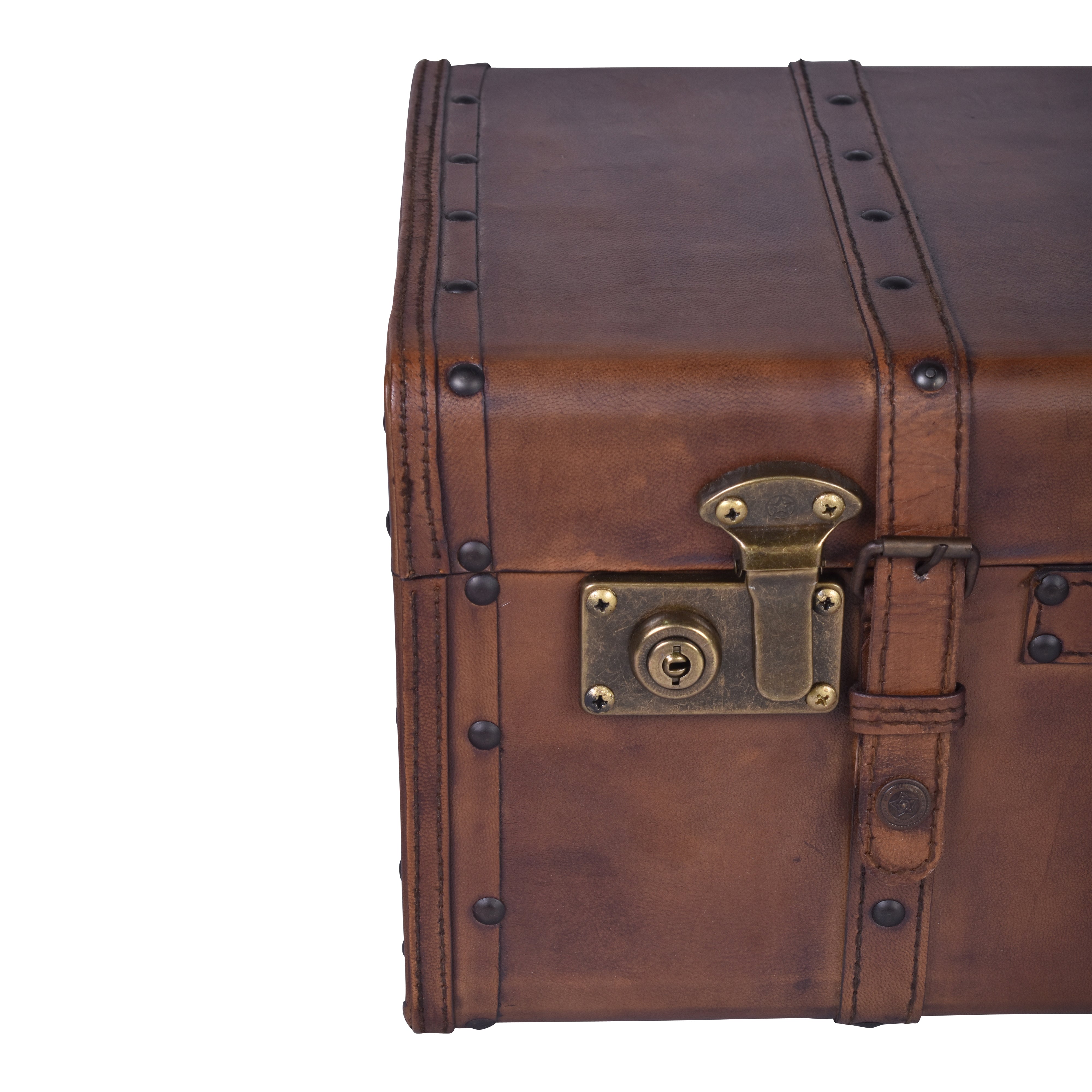 Majut Set Of Leather Trunks - Alliance Furniture