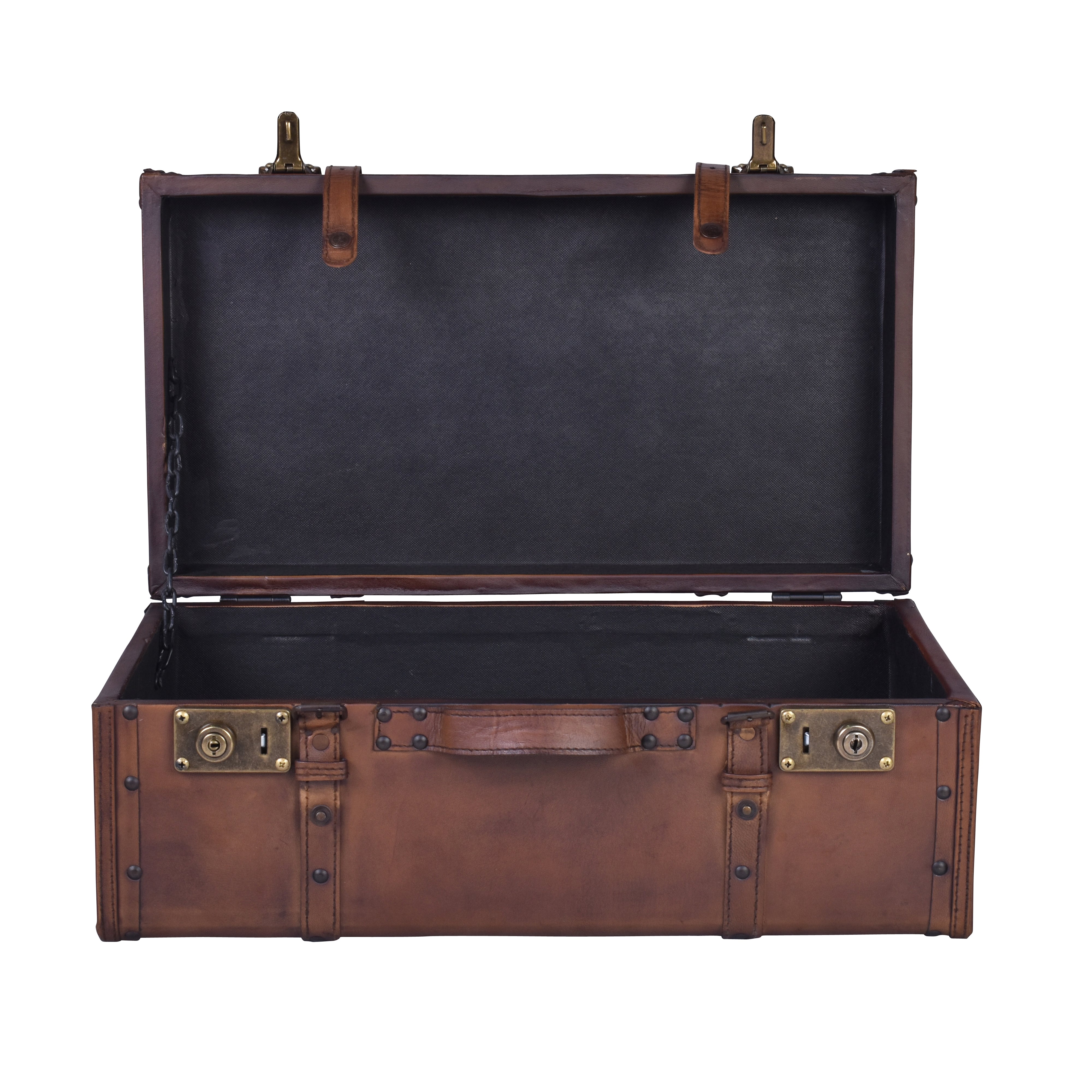 Majut Set Of Leather Trunks - Alliance Furniture